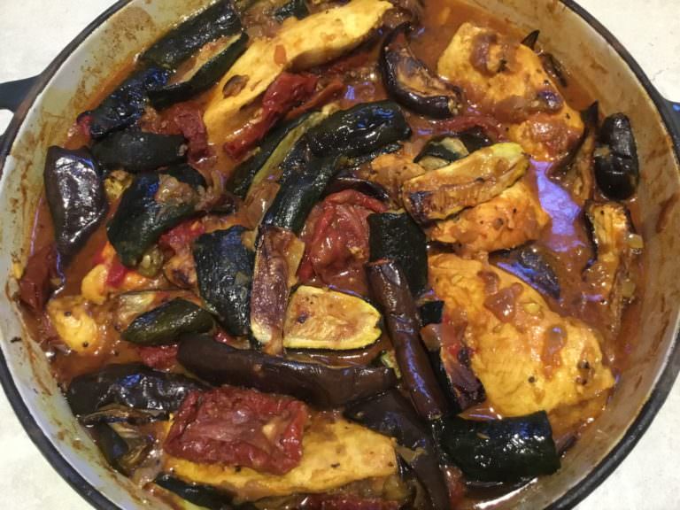 Persian Inspired Chicken and Aubergine Bake - May Simpkin